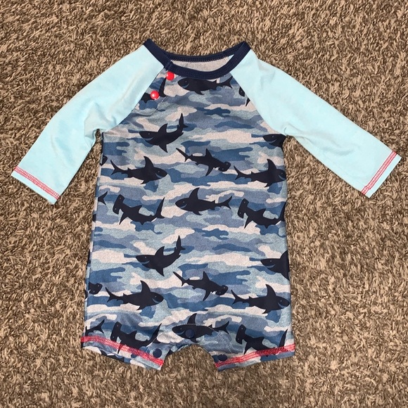 Mud Pie | Swim | Mud Pie Camo Shark Rash Guard Swim Boys Infant Kid ...